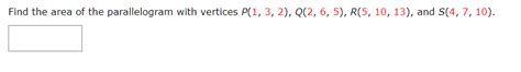 Solved Find The Area Of The Parallelogram With Vertices