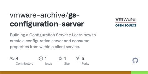 github vmware archive gs configuration server building a