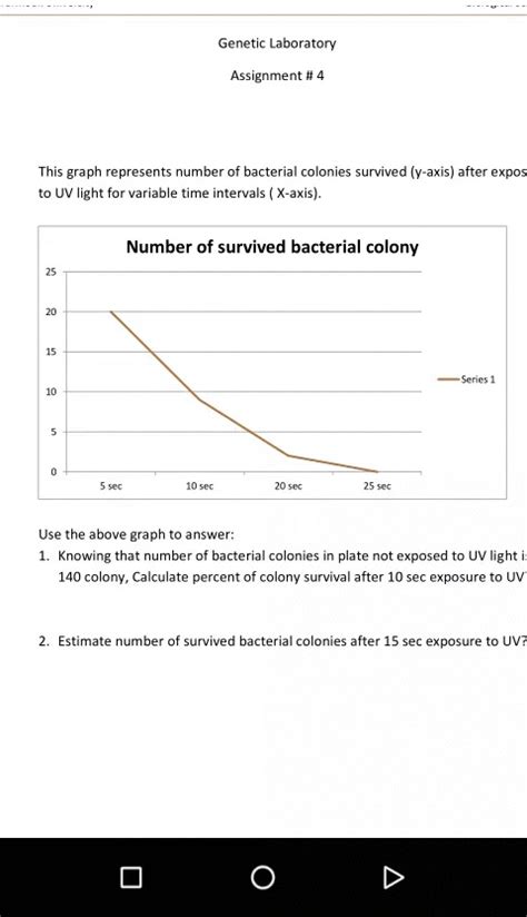 Genetic Boratory Assignment Thls Graph Represents Number Of Bacteria