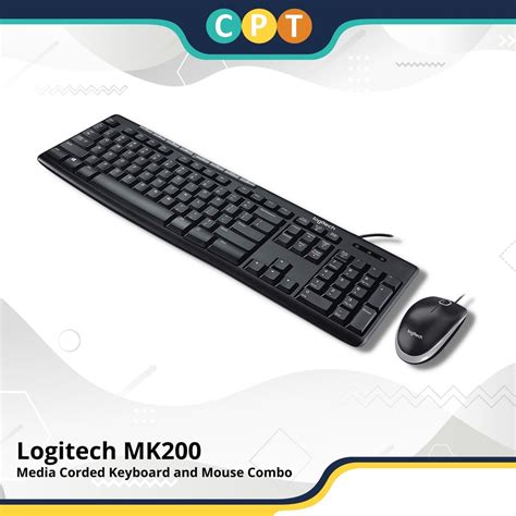 Logitech Mk200 Media Corded Keyboard And Mouse Combo Shopee Philippines