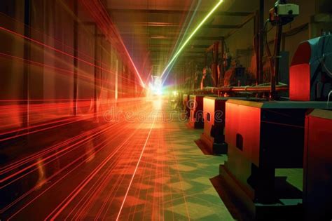 High Speed Data Laser Beams In A Lab Stock Illustration Illustration