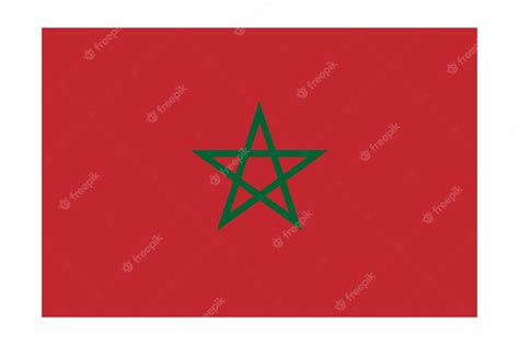 모로코 국기 모로코 벡터 일러스트 레이 션의 국기 프리미엄 벡터