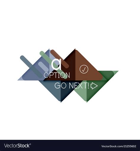 Triangle Data Visualization Design Option Vector Image