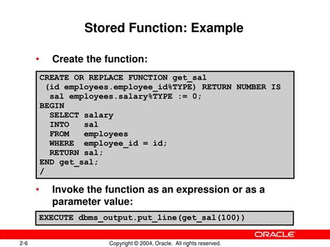 Ppt Creating Stored Functions Powerpoint Presentation Free Download