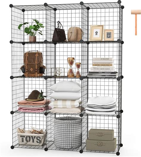 Nafort Wire Cube Storage System Diy Metal Grid Cube Storage Organizer