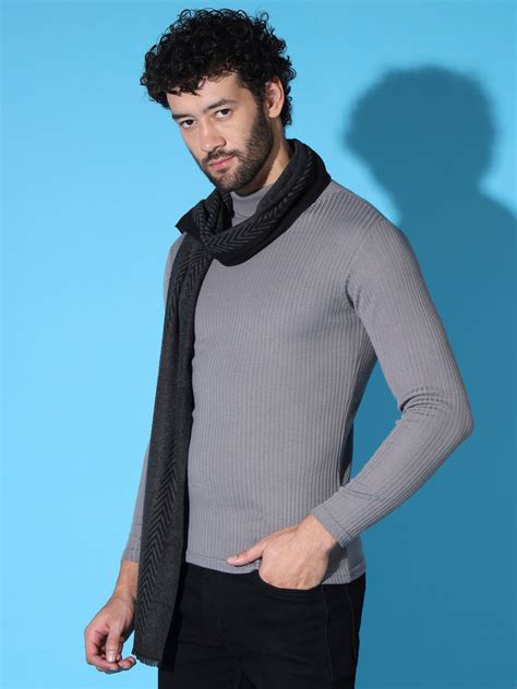 Black Muffler Wool Mufflers Mens Black Scarf Scarf For Men Winter