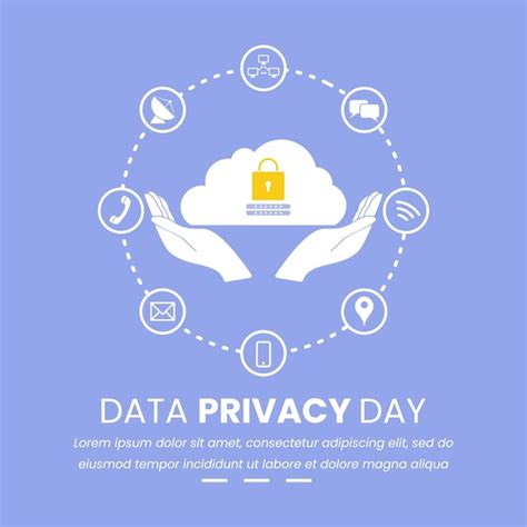 Premium Vector Vector Graphic Of Data Privacy Day Poster Template