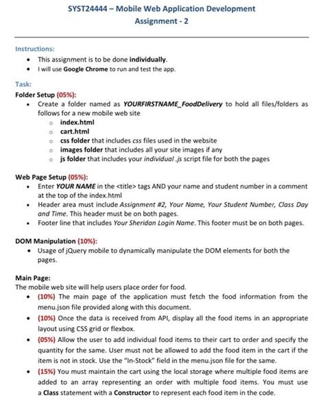 solved syst24444 mobile web application development