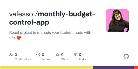 GitHub Valessol Monthly Budget Control App React Project To Manage Your Budget Made With Vite