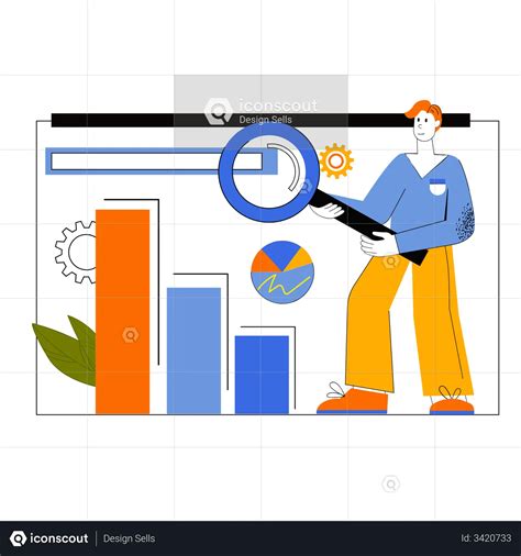 Man Doing Data Analysis Animation Free Download Business Animations