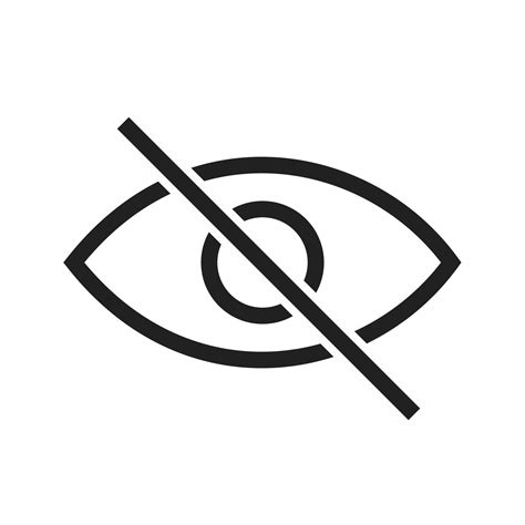 Visibility Off Line Icon Vector Art At Vecteezy