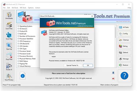 WinTools Net In Details Classic Windows Optimization Software Scan Clean Registry Scan Clean