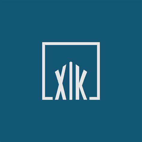 Xk Initial Monogram Logo Real Estate In Rectangle Style Design 21162438 Vector Art At Vecteezy