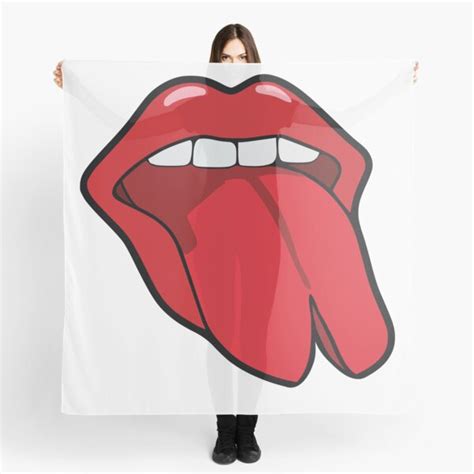 Tongue Bifurcation Splitting Or Forking Illustration Scarf By
