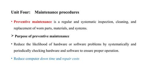 Implement Maintenance Procedures 3pptx
