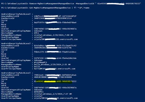 Cannot Delete Devices From Intune Using Ps Microsoft Qanda