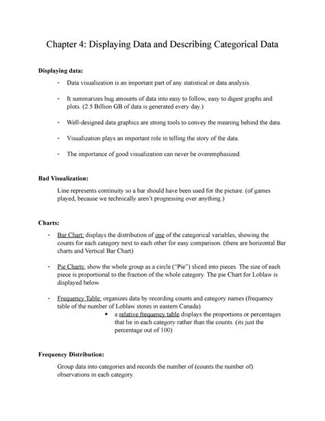 Chapter 4 Notes Business Data Analytics 1da3 Chapter 4 Displaying