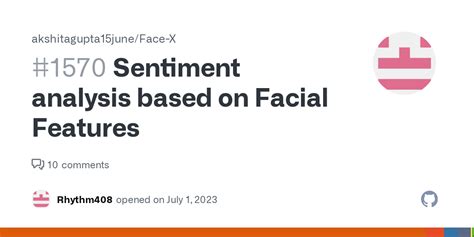 Sentiment Analysis Based On Facial Features · Issue 1570