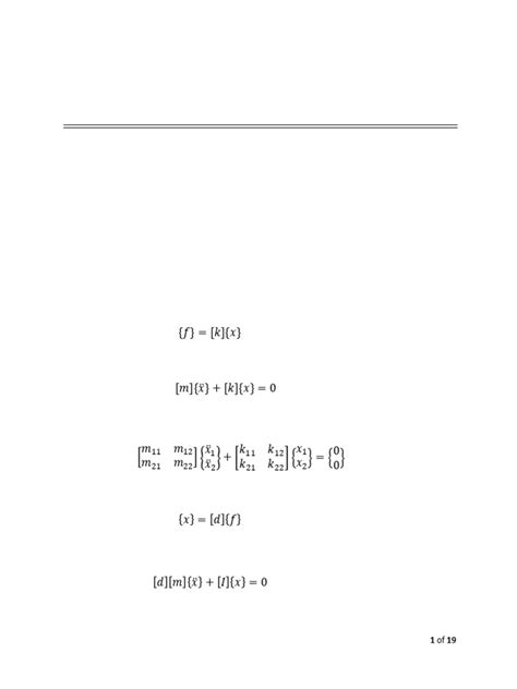 The Properties Of Vibrating Systems Pdf Eigenvalues And