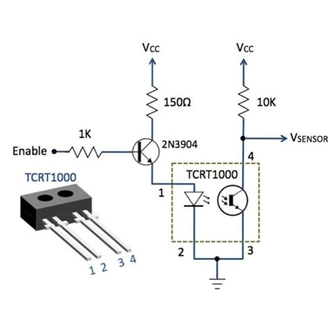 Reflective Optical Sensor Tcrt1000 Roboticsdna