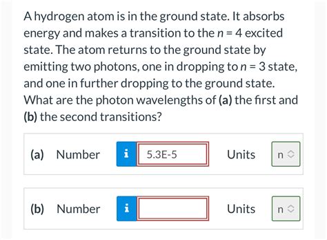 Solved A Hydrogen Atom Is In The Ground State It Absorbs