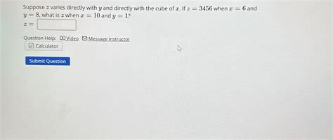 Solved Suppose Z ﻿varies Directly With Y ﻿and Directly With