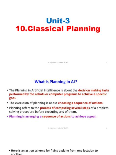 ai chapter10 classical planning 2023 class pdf first order