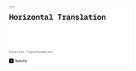 Horizontal Translation Function Transformation Mathematics Grade 12 High School