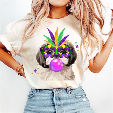 Shitzu Dog Png Mardi Gras Png Dog Lover Png Shitzu Dog Mom Png