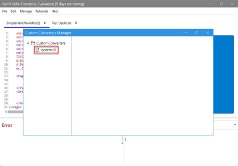 Manage Custom Converters Xamlfiddle Documentation