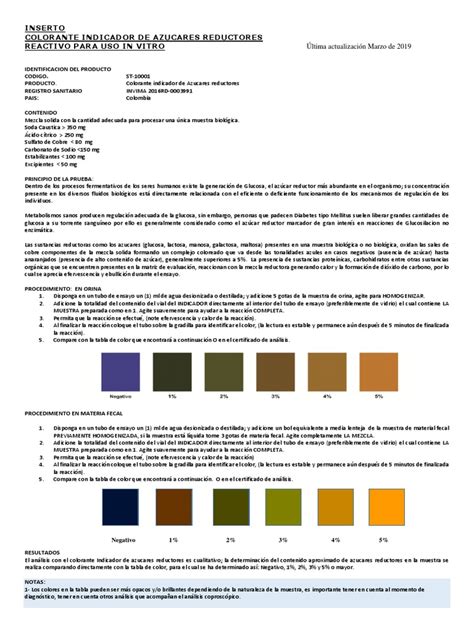 Inserto Azucares Reductores Rev Final V2 Pdf Carbohidratos Química