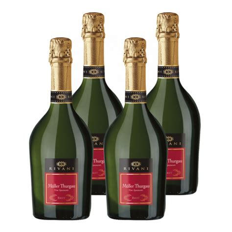 Kit 4 Espumantes Rivani Muller Thurgau Brut Itália 750ml - BRASVINO