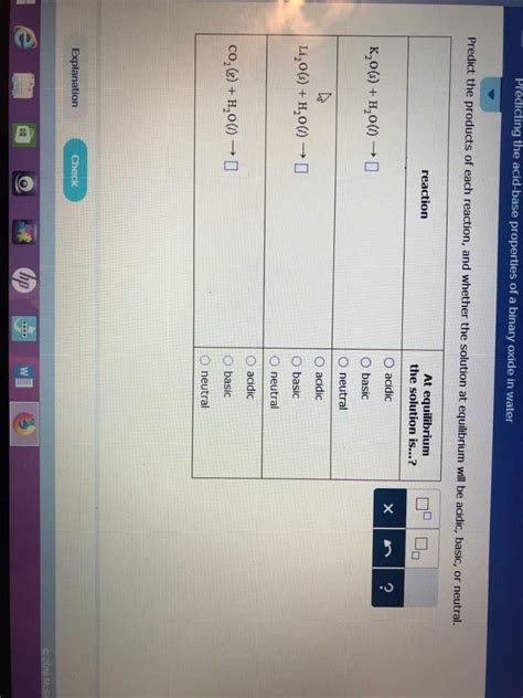 Solved Predicting The Acid Base Properties Of A Binary Oxide Chegg
