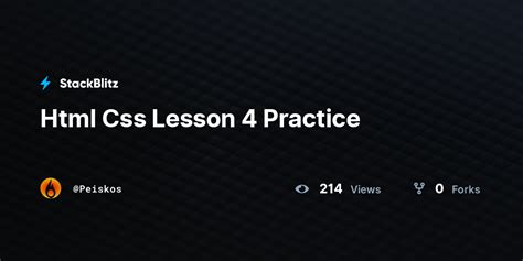 Html Css Lesson 4 Practice Stackblitz