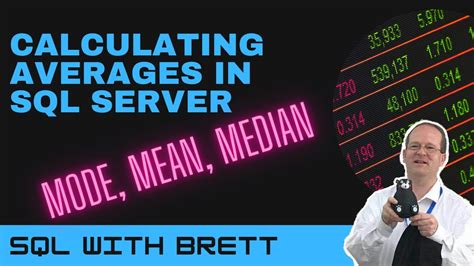 calculating averages in sql server mode mean median youtube