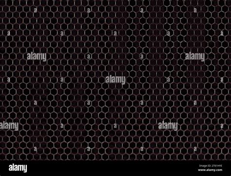 Hexagonal Cells With Border Of Vertical Lines And Interior With Grid Of