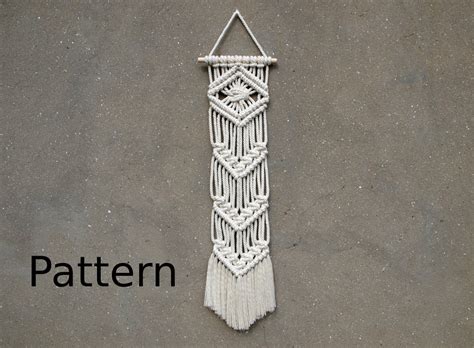 Macrame Pattern PDF Easy Macrame Pattern For Wall Hanging Etsy
