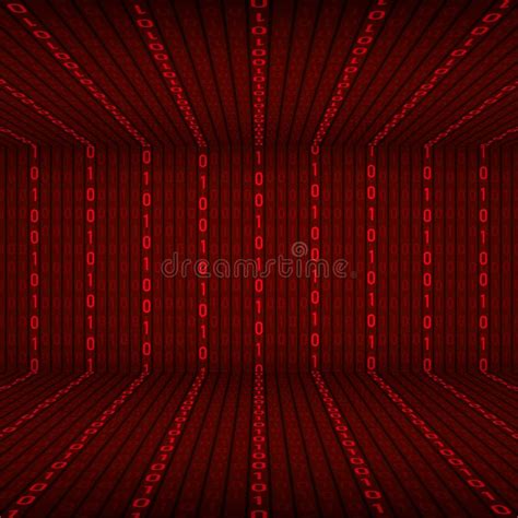 Background In A Matrix Style Falling Random Numbers Green Is Dominant Color Vector Stock