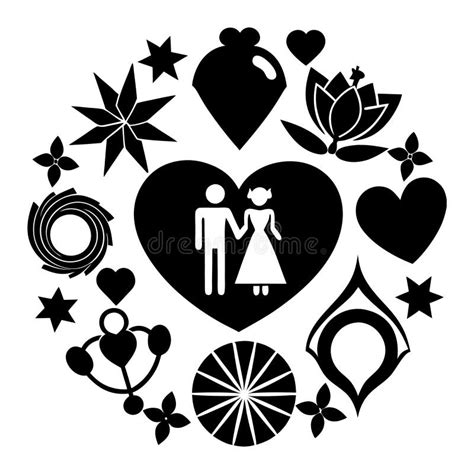 Love Symbols Silhouette Vector 1 Stock Vector Illustration Of Clip