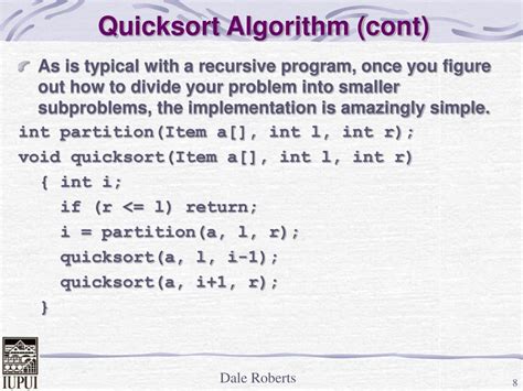 Ppt Quicksort Algorithm Powerpoint Presentation Free Download Id