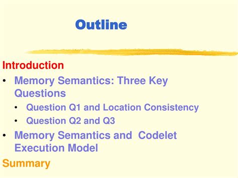 ppt exploring memory models key questions and consistencies powerpoint