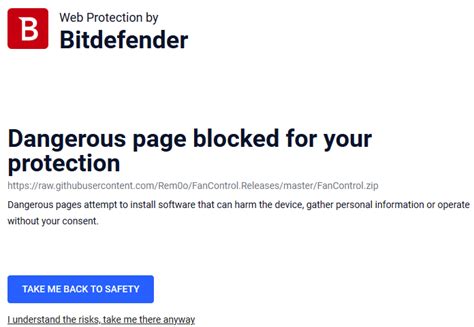 BitDefender Blocking Download Issue Rem O FanControl Releases GitHub
