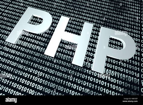PHP Binary Code Background Stock Photo Alamy