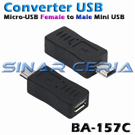 Jual Sambungan Converter Micro USB To Mini USB Adapter High Quality Mini Ke Micro Shopee Indonesia