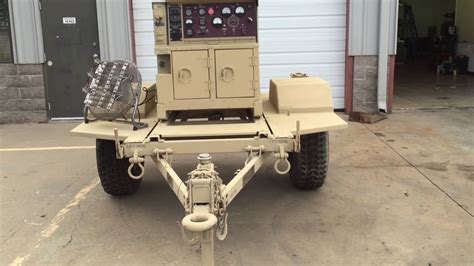 Trailer Mounted Mep 803a 10kw Military Tactical Quiet Diesel Generator Load Test For Ebay Ad