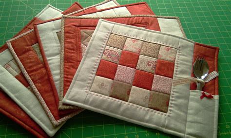 Pdf Pattern For 6 Quilted Placemats Coasters By Justjudedesigns