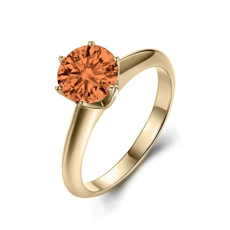 Orange Sapphire Classic Solitaire Ring Temple And Grace Au