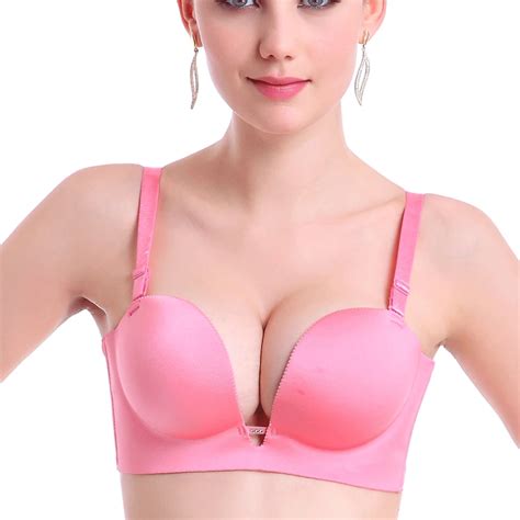 Sexy Push Up Bra One Piece Seamless Bra Women Push Up Bra Invisible Seamless Adjustment Deep V