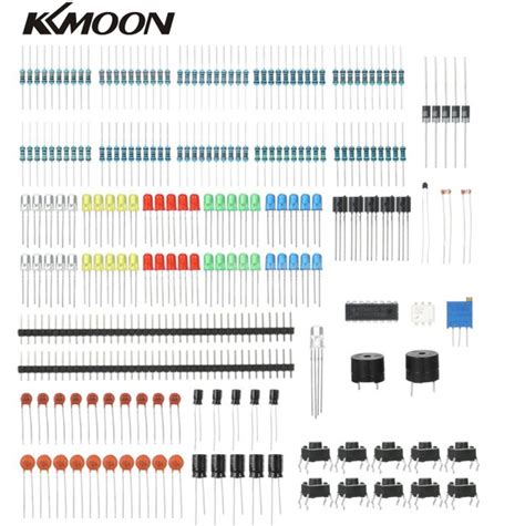 Kkmoon Electronics Components Basic Starter Kit For Arduino Uno Mega2560 Raspberry Pi With Led