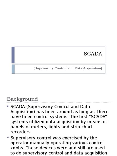 Scada Supervisory Control And Data Acquisition Pdf Scada Programmable Logic Controller
